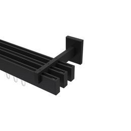 GARDINENSTANGE INNENLAUF Smartline Paxo 180 cm, 3-l&auml;ufig, 14x35 mm Schwarz