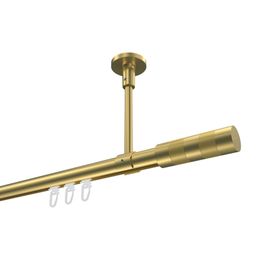 GARDINENSTANGE INNENLAUF Sonette Mavell 400 cm (geteilt in 2 x 200 cm), 1-l&auml;ufig, 20 mm &Oslash; Messing-Optik