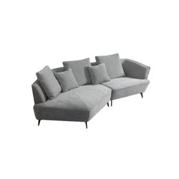 KAWOLA DESIGNSOFA GARBO Grau Webstoff