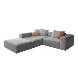 KAWOLA ECKSOFA CARMO Grau Flachgewebe