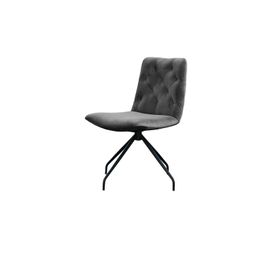 KAWOLA DREHSTUHL NEW CHARME Steingrau Velvet (1er-Set)