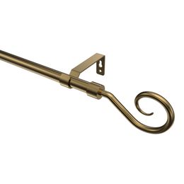 GARDINENSTANGE Olymp Allegra 480 cm (geteilt in 3 x 160 cm), 1-l&auml;ufig (ohne Ringe), 16 mm &Oslash; Messing Antik