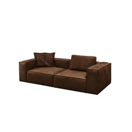 KAWOLA SOFA CARMO Braun Leder