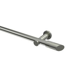 GARDINENSTANGE Platon Verano 480 cm (geteilt in 3 x 160 cm), 1-l&auml;ufig (ohne Ringe), 20 mm &Oslash; Edelstahl-Optik
