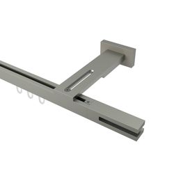 GARDINENSTANGE INNENLAUF Quadline (Multi) Diapo 540 cm (geteilt in 3 x 180 cm), 1-l&auml;ufig, 20x20 mm Satin-Silber