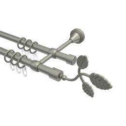 GARDINENSTANGE Primus Alessia 200 cm, 2-l&auml;ufig, 16 mm &Oslash; Chrom matt