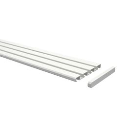 GARDINENSCHIENE Slimline 280 cm (geteilt in 2 x 140 cm), 3-/4-l&auml;ufig Wei&szlig;