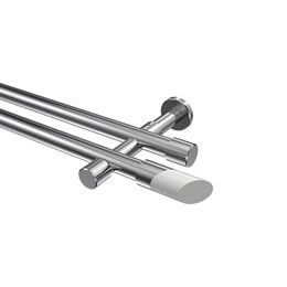 GARDINENSTANGE Prestige Verano 520 cm (geteilt in 4 x 130 cm), 2-l&auml;ufig (ohne Ringe), 20 mm &Oslash; Chrom