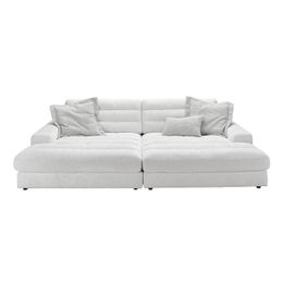 KAWOLA BIG SOFA LANA Hellgrau Webstoff