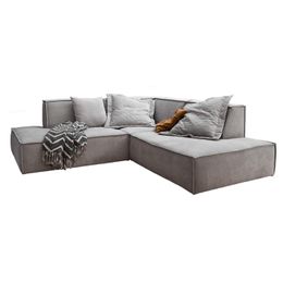 KAWOLA ECKSOFA SAMU Silber Webstoff