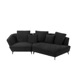 KAWOLA DESIGNSOFA GARBO Schwarz Webstoff