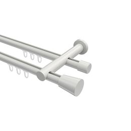 GARDINENSTANGE INNENLAUF Platon Sitra 480 cm (geteilt in 3 x 160 cm), 2-l&auml;ufig, 20 mm &Oslash; Wei&szlig;