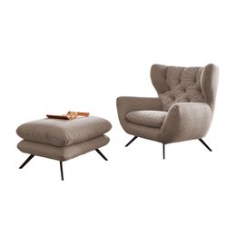 KAWOLA SESSEL CHARME Taupe Cord
