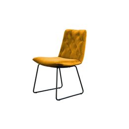 KAWOLA STUHL NEW CHARME Gelb Velvet (1er-Set)
