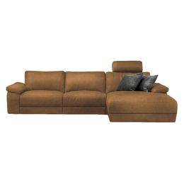 KAWOLA ECKSOFA XL MOTORISCHER RELAXFUNKTION LOLA Orange Leder Relaxfunktion