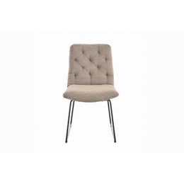 KAWOLA ESSZIMMERSTUHL NEW CHARME Taupe Cord (1er-Set)