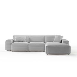 KAWOLA ECKSOFA RANI Hellgrau Cord