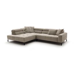KAWOLA ECKSOFA MIT MOTORISCHEM SITZVORZUG OHIO Beige Cord Relaxfunktion