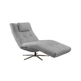 KAWOLA RELAXLIEGE LETICIA Grau Flachgewebe Relaxfunktion, Drehbar (360&deg;)