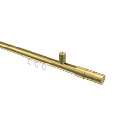 GARDINENSTANGE INNENLAUF Sonius Elanto 200 cm, 1-l&auml;ufig, 20 mm &Oslash; Messing-Optik
