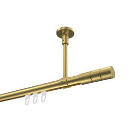 GARDINENSTANGE INNENLAUF Sonette Elanto 140 cm, 1-l&auml;ufig, 20 mm &Oslash; Messing-Optik