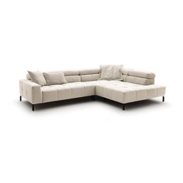 KAWOLA ECKSOFA OHIO Wei&szlig; Cord