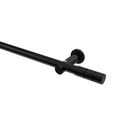 GARDINENSTANGE Platon Elanto 400 cm (geteilt in 2 x 200 cm), 1-l&auml;ufig (ohne Ringe), 20 mm &Oslash; Schwarz