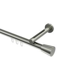 GARDINENSTANGE INNENLAUF Siteno Sitra 520 cm (geteilt in 4 x 130 cm), 1-l&auml;ufig, 20 mm &Oslash; Edelstahl-Optik
