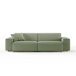 KAWOLA SOFA RANI Gr&uuml;n Cord