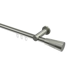 GARDINENSTANGE INNENLAUF Platon Tanara 280 cm (geteilt in 2 x 140 cm), 1-l&auml;ufig, 20 mm &Oslash; Edelstahl-Optik