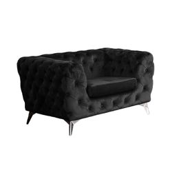 KAWOLA CHESTERFIELD-SESSEL NARLA Schwarz Velvet