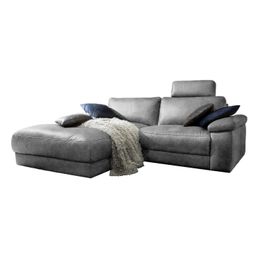 KAWOLA ECKSOFA MOTORISCHER RELAXFUNKTION LOLA Grau Webstoff Relaxfunktion