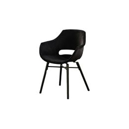 KAWOLA STUHL ZAJA Schwarz Velvet (1er-Set)