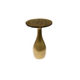 KAWOLA BEISTELLTISCH MOKKA Gold Glas