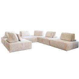KAWOLA MODULSOFA WIOLO SOFT 6 MODULE 6 KISSEN Cremewei&szlig; Cord