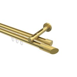 GARDINENSTANGE INNENLAUF Siteno Verano 200 cm, 2-l&auml;ufig, 20 mm &Oslash; Messing-Optik