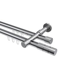 GARDINENSTANGE INNENLAUF Prestige Elanto 360 cm (geteilt in 2 x 180 cm), 2-l&auml;ufig, 20 mm &Oslash; Chrom