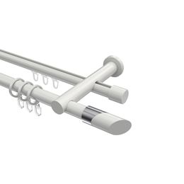 GARDINENSTANGE RUNDROHR-INNENLAUF Platon Verano 140 cm, 2-l&auml;ufig, 20 mm &Oslash; Wei&szlig;
