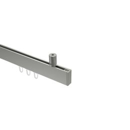 GARDINENSTANGE INNENLAUF Sonius Paxo 200 cm, 1-l&auml;ufig, 14x35 mm Edelstahl-Optik