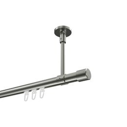 GARDINENSTANGE INNENLAUF Sonette Santo 280 cm (geteilt in 2 x 140 cm), 1-l&auml;ufig, 20 mm &Oslash; Edelstahl-Optik