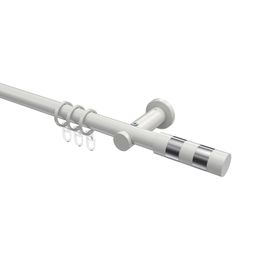 GARDINENSTANGE Platon Mavell 200 cm, 1-l&auml;ufig, 20 mm &Oslash; Wei&szlig;