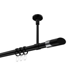 GARDINENSTANGE Sonette Verano 420 cm (geteilt in 3 x 140 cm), 1-l&auml;ufig, 20 mm &Oslash; Schwarz
