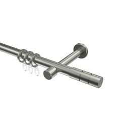 GARDINENSTANGE Prestige Elanto 480 cm (geteilt in 3 x 160 cm), 1-l&auml;ufig, 20 mm &Oslash; Edelstahl-Optik