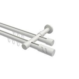GARDINENSTANGE INNENLAUF Prestige Zoena 240 cm (geteilt in 2 x 120 cm), 2-l&auml;ufig, 20 mm &Oslash; Wei&szlig;