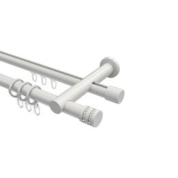 GARDINENSTANGE RUNDROHR-INNENLAUF Platon Estana 180 cm, 2-l&auml;ufig, 20 mm &Oslash; Wei&szlig;