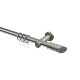 GARDINENSTANGE Platon Verano 180 cm, 1-l&auml;ufig, 20 mm &Oslash; Edelstahl-Optik