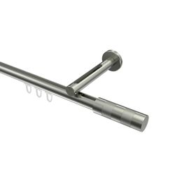 GARDINENSTANGE INNENLAUF Siteno Mavell 200 cm, 1-l&auml;ufig, 20 mm &Oslash; Edelstahl-Optik