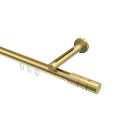 GARDINENSTANGE INNENLAUF Siteno Elanto 540 cm (geteilt in 3 x 180 cm), 1-l&auml;ufig, 20 mm &Oslash; Messing-Optik