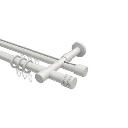 GARDINENSTANGE RUNDROHR-INNENLAUF Prestige Estana 120 cm, 2-l&auml;ufig, 20 mm &Oslash; Wei&szlig;