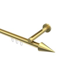 GARDINENSTANGE INNENLAUF Siteno Savio 240 cm (geteilt in 2 x 120 cm), 1-l&auml;ufig, 20 mm &Oslash; Messing-Optik